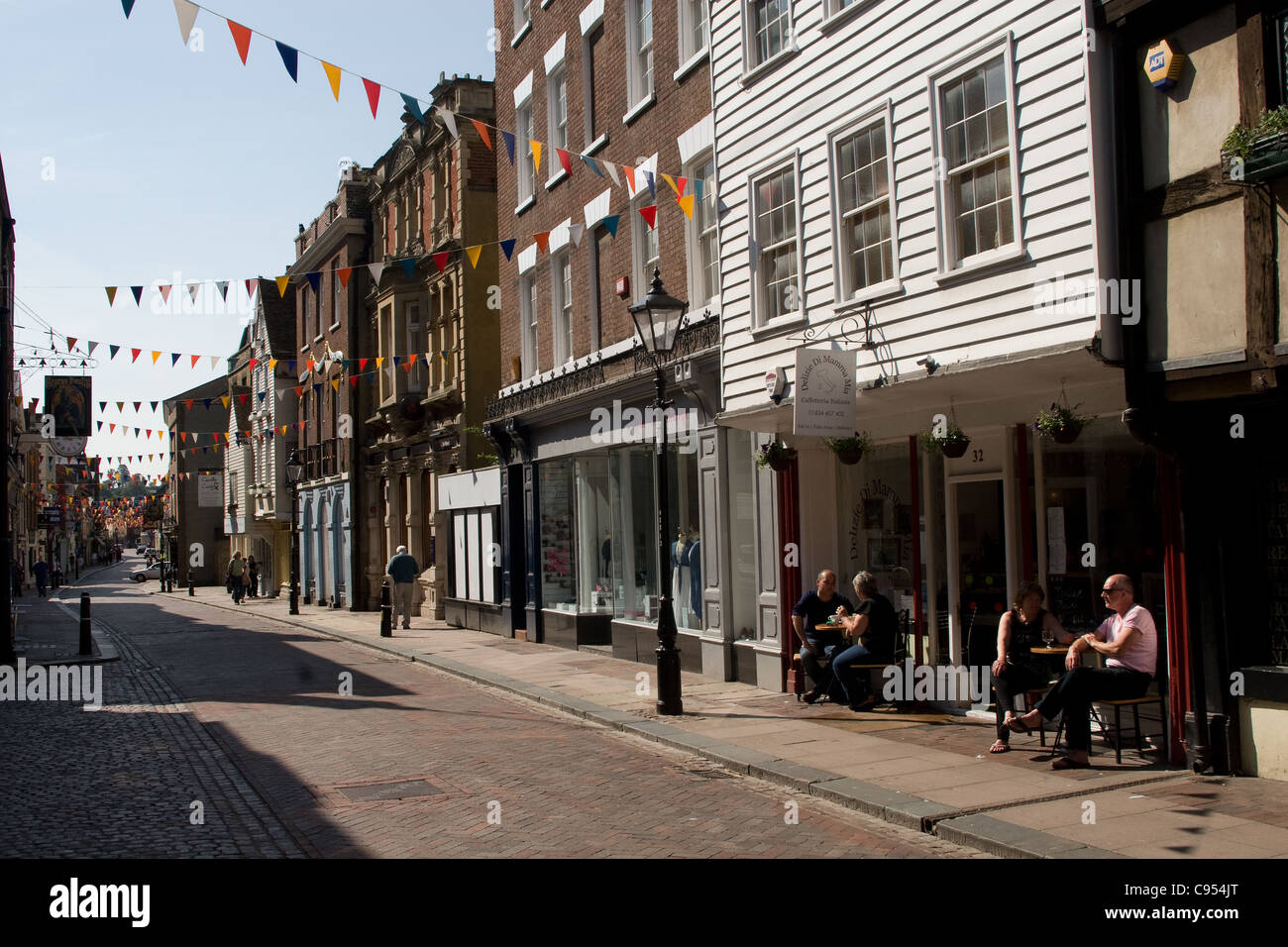 Rochester High Street retailers premises front Stock Photo - Alamy