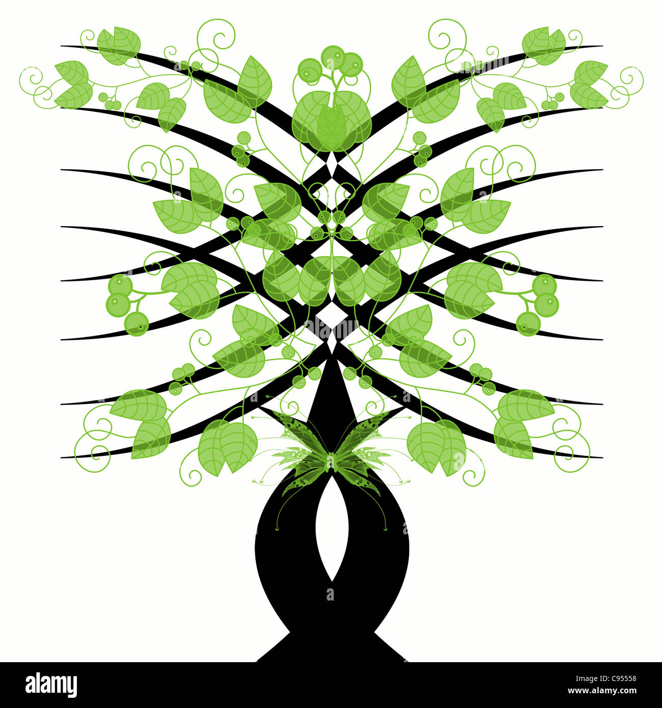 Beautiful art tree isolated on white background Stock Photo - Alamy