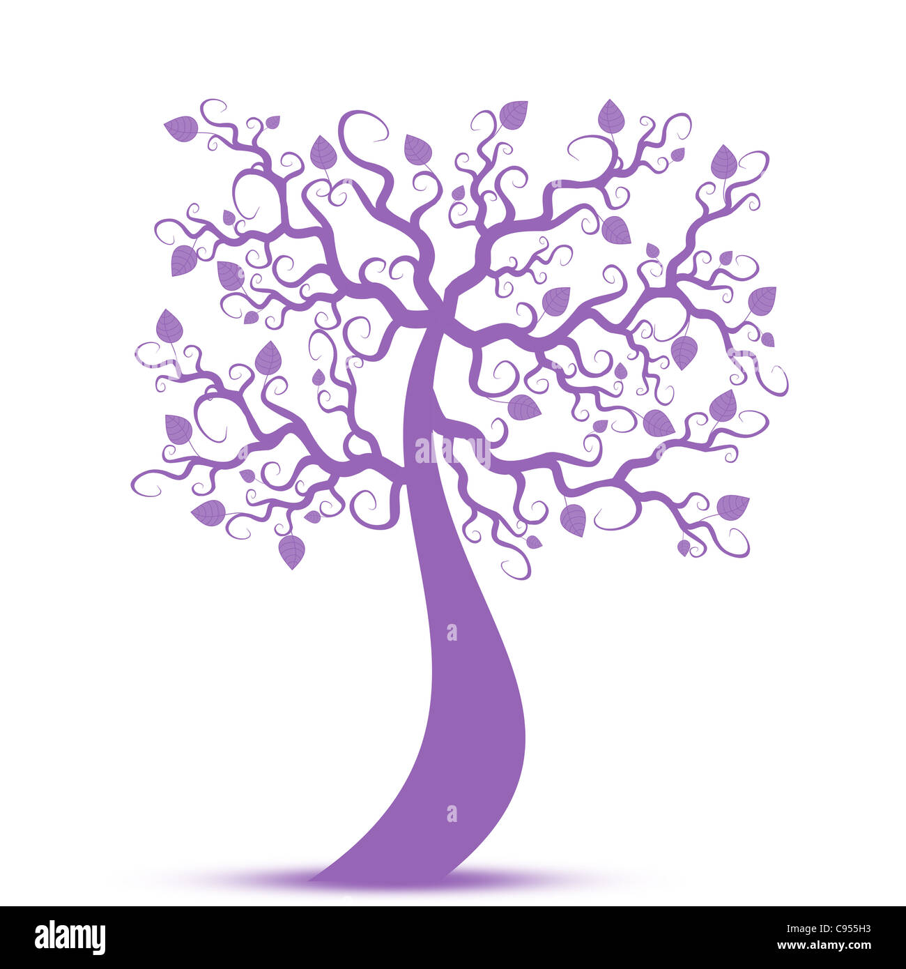 Beautiful art tree isolated on white background Stock Photo - Alamy