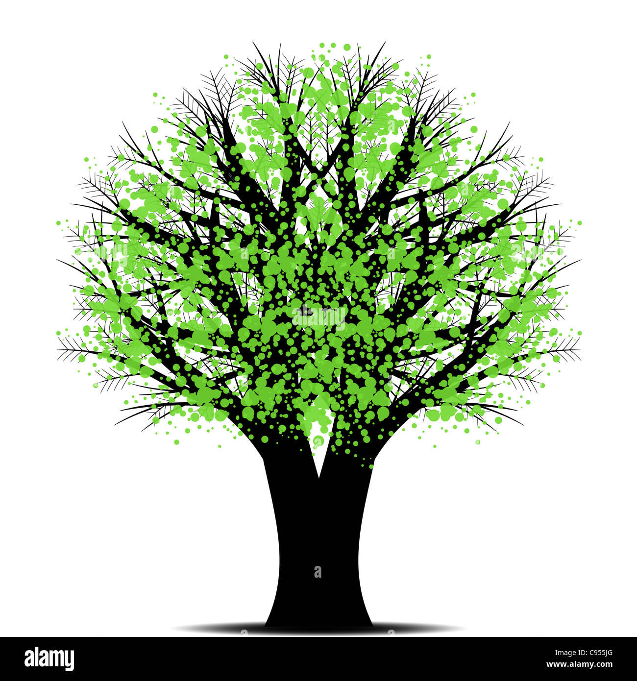 Beautiful art tree isolated on white background Stock Photo - Alamy