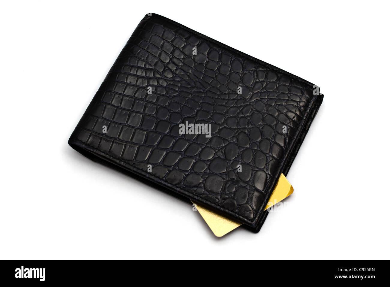 Black wallet with Credit card isolated on white background Stock Photo ...