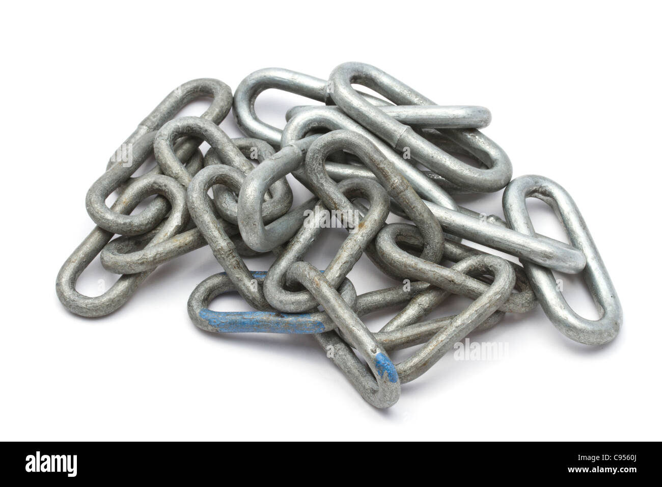 Chains closeup on white background Stock Photo - Alamy