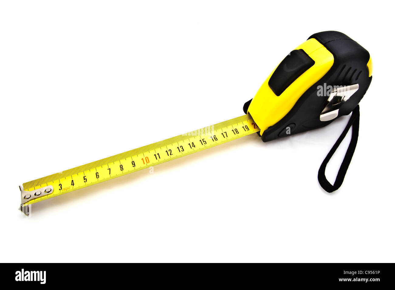 Tape measure isolated on white background Stock Photo - Alamy