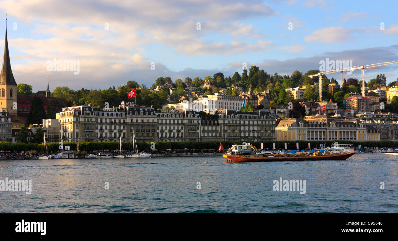 Lakefront lucerne grand hotel casino hi-res stock photography and ...