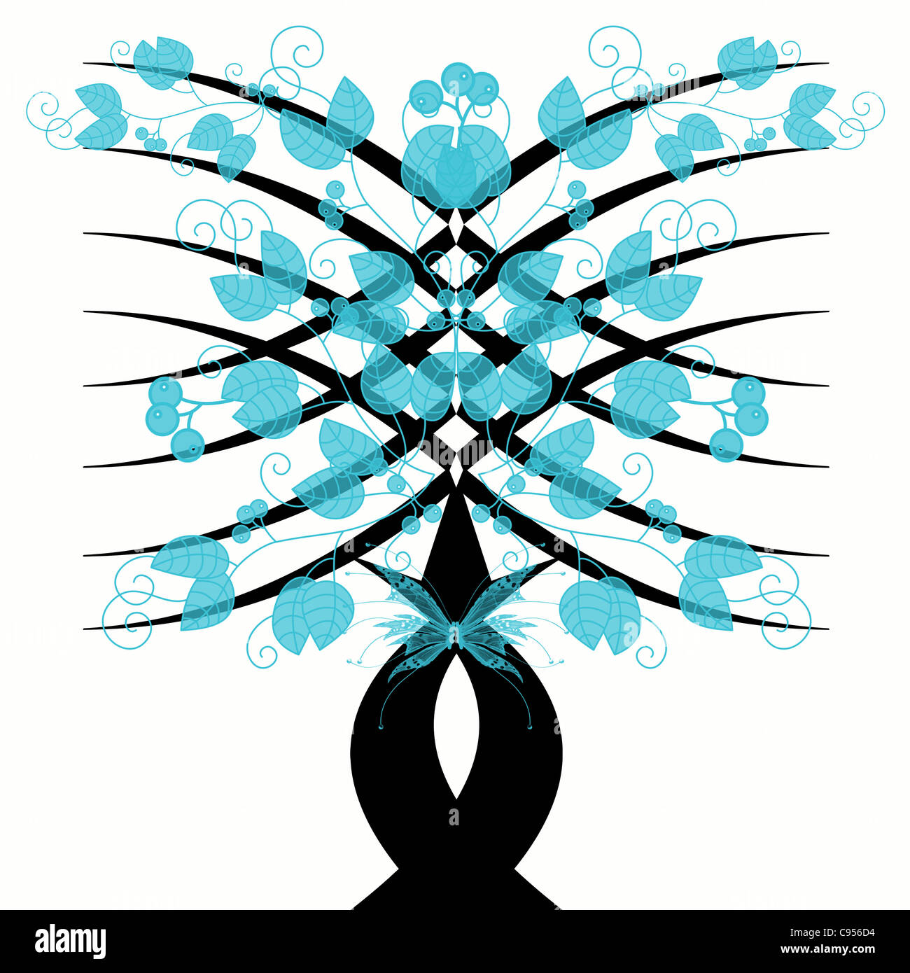 Beautiful art tree isolated on white background Stock Photo - Alamy