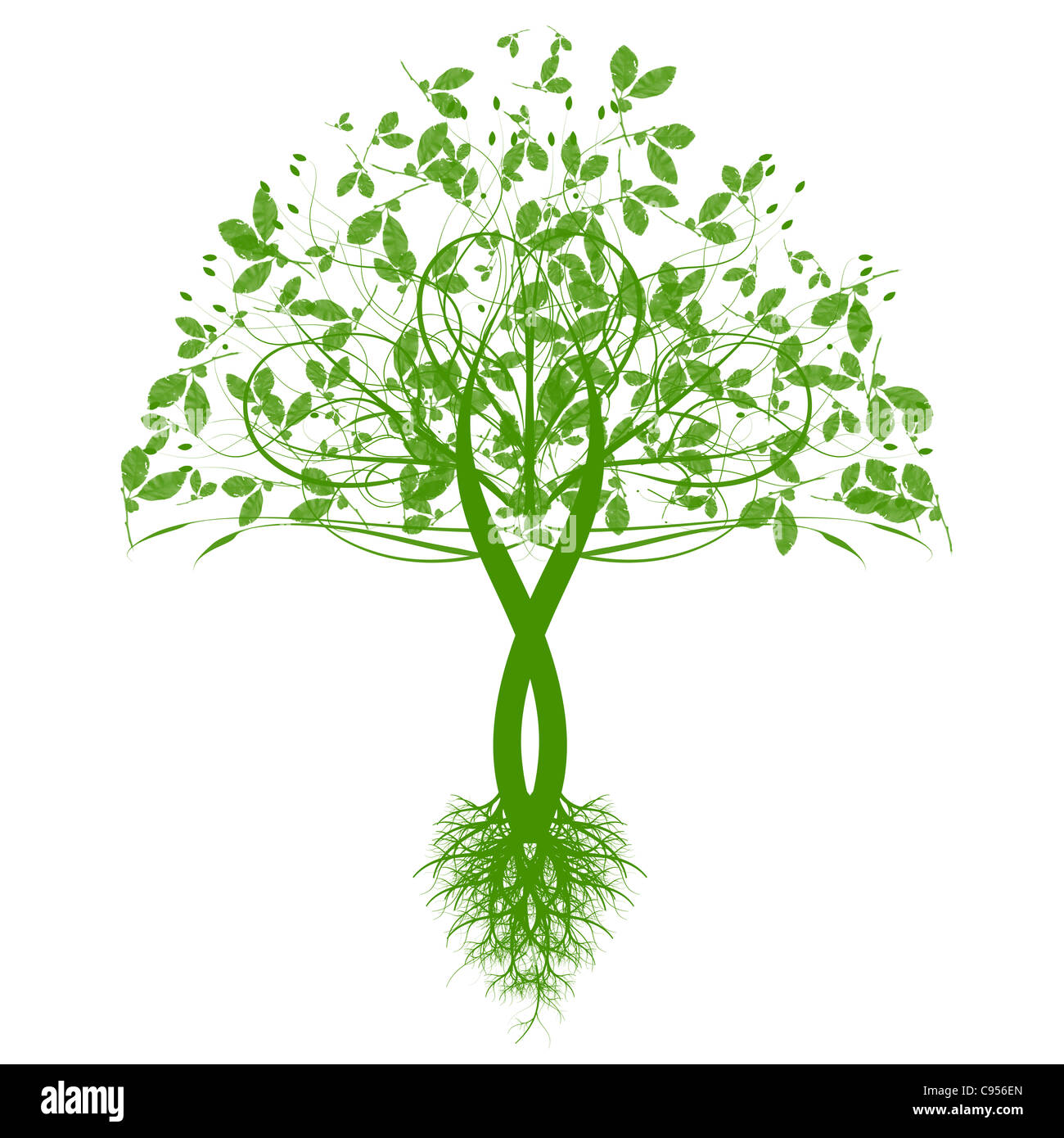 Beautiful art tree isolated on white background Stock Photo - Alamy