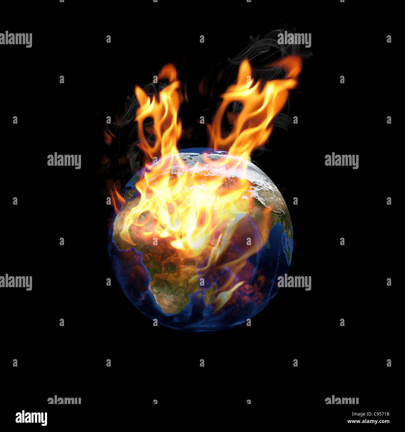 global fire problem concept. Data source: Nasa web site Stock Photo - Alamy