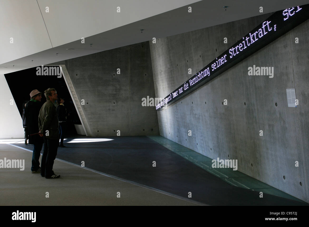Visitors at the entrance inside of the Military History Museum ...