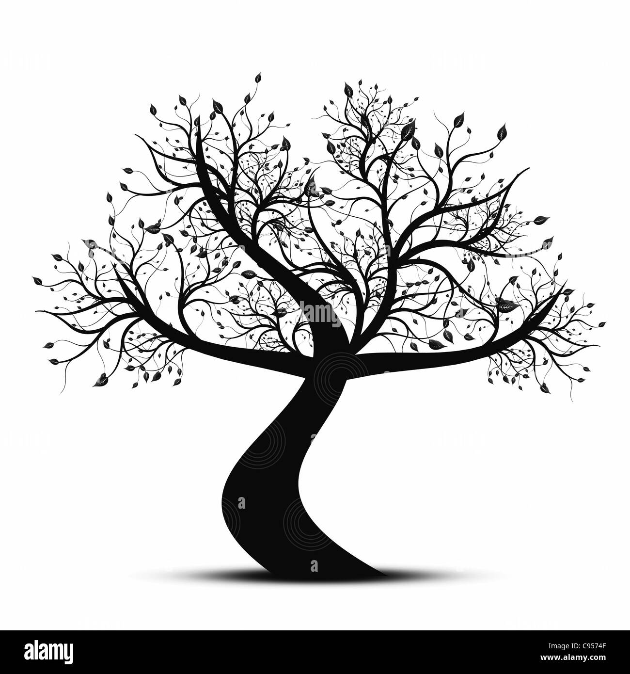 Beautiful art tree isolated on white background Stock Photo - Alamy