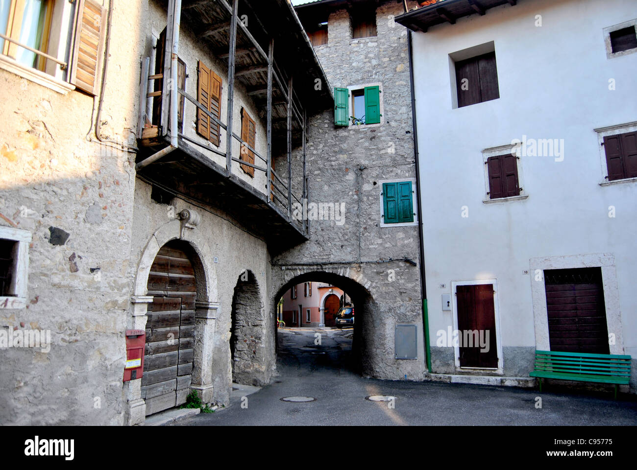 Mountain village in Trentino South Tyrol. Italy Stock Photo - Alamy