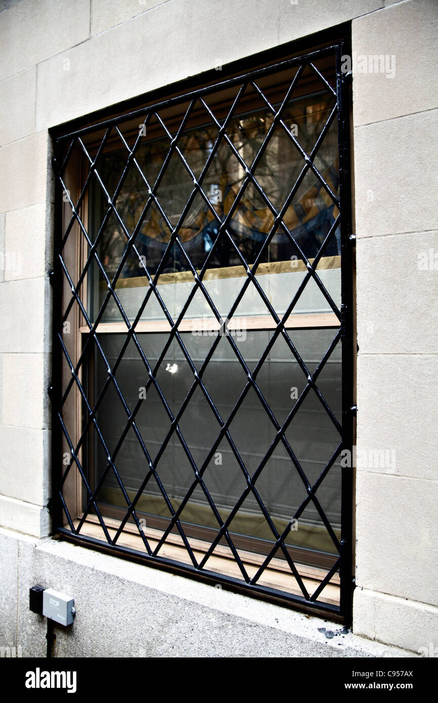 Wire protective cover over a first floor apartment Stock Photo - Alamy