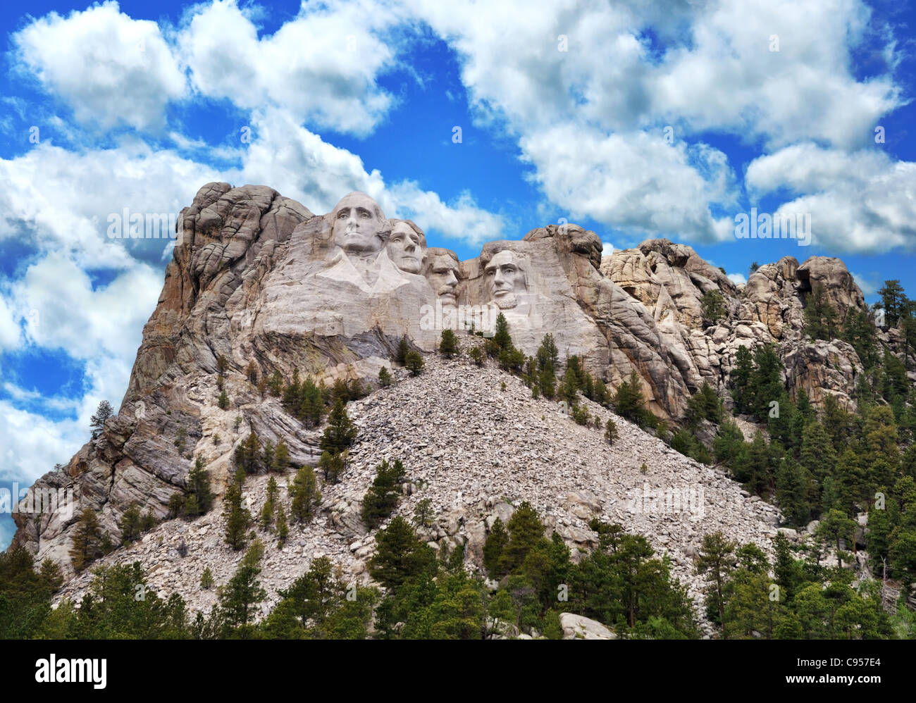 Presidential Sculpture At Mount Rushmore National Monument, South ...