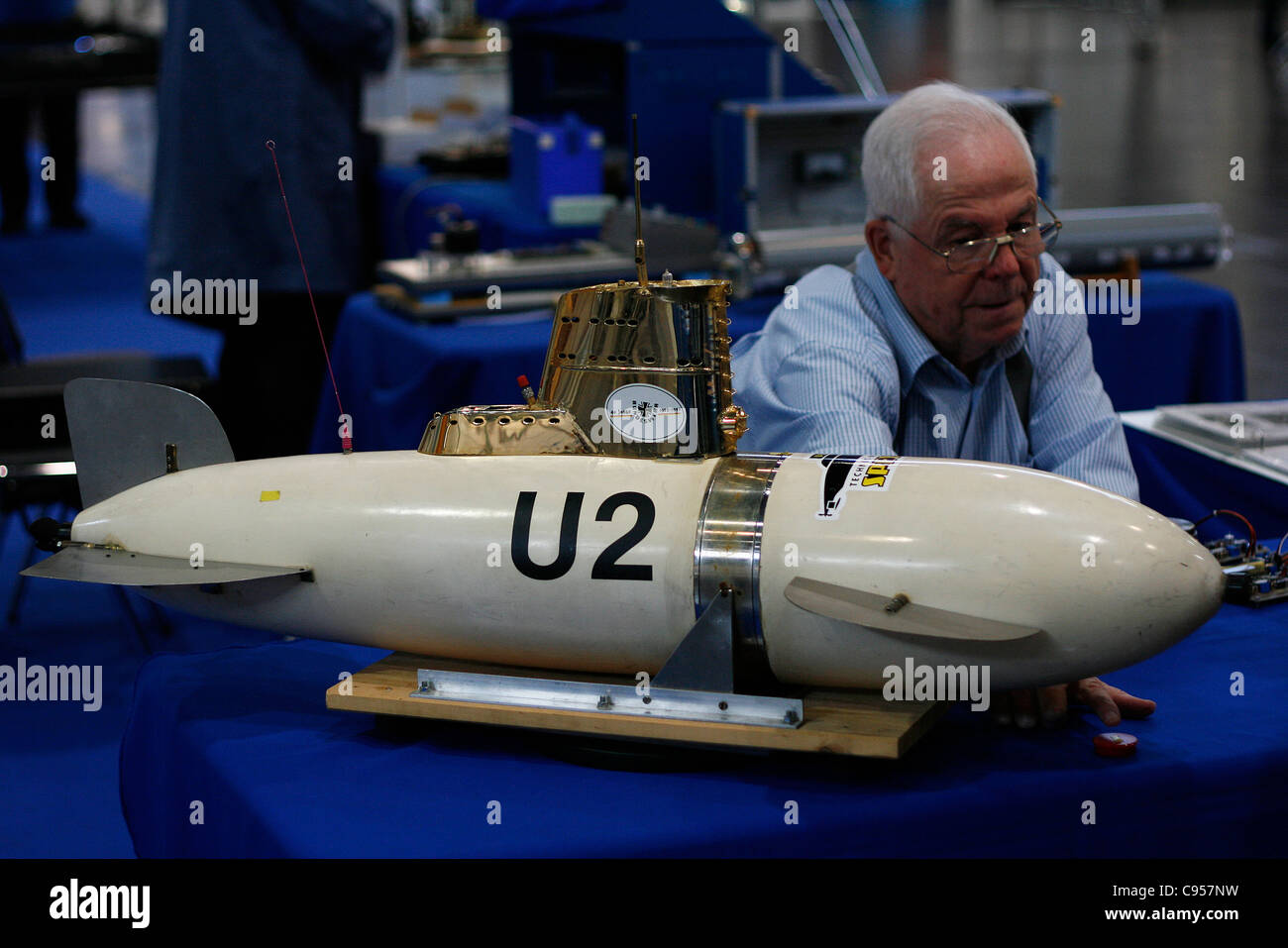 A reproduction of the historical U-boat U2 from the German Navy ...