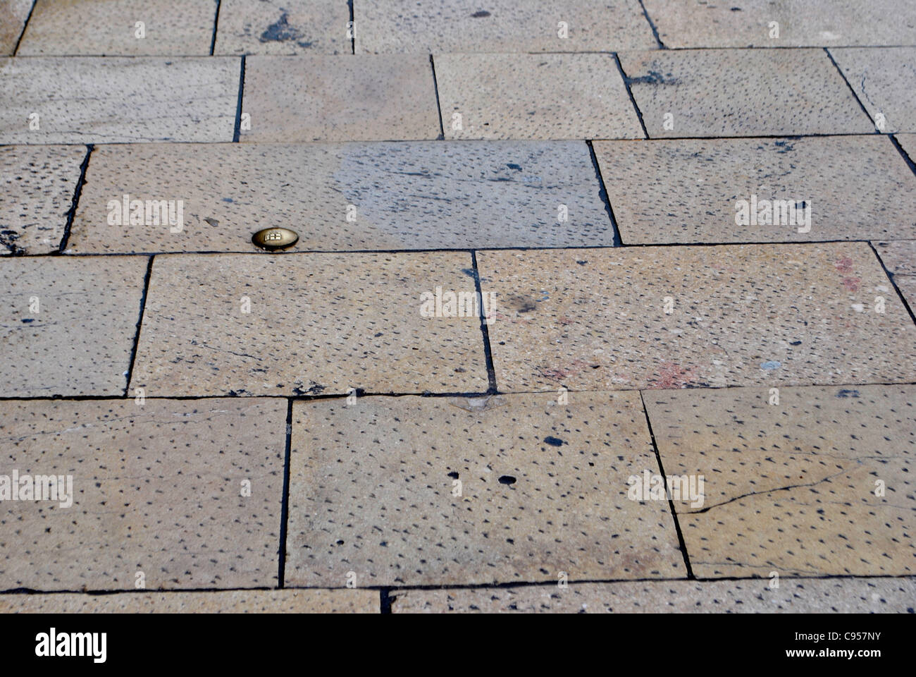 Brick footpath background Stock Photo - Alamy