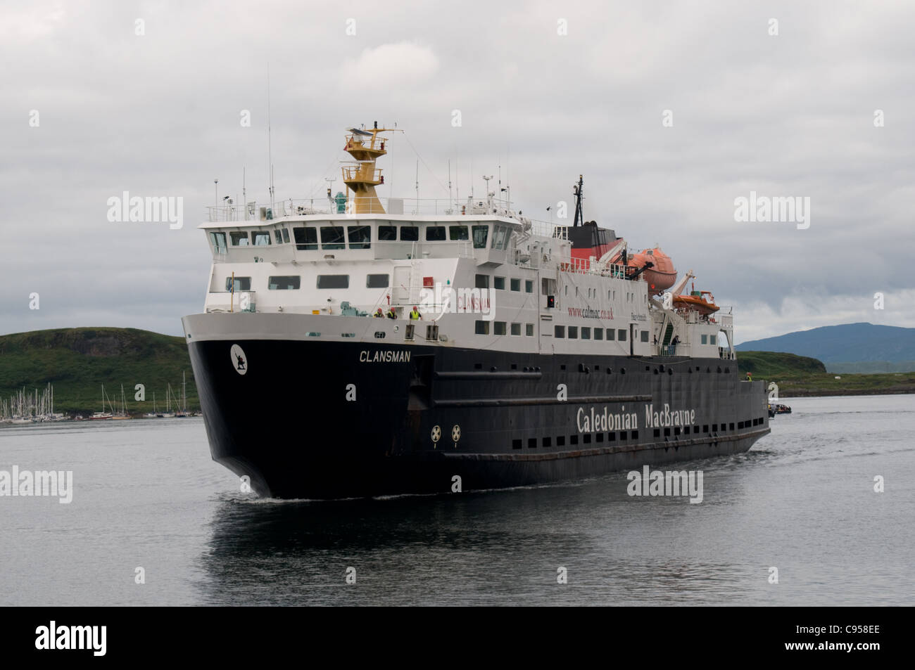 The Caledonian MacBrayne ferry MV Clansman arrives in Oban , Scotland ...