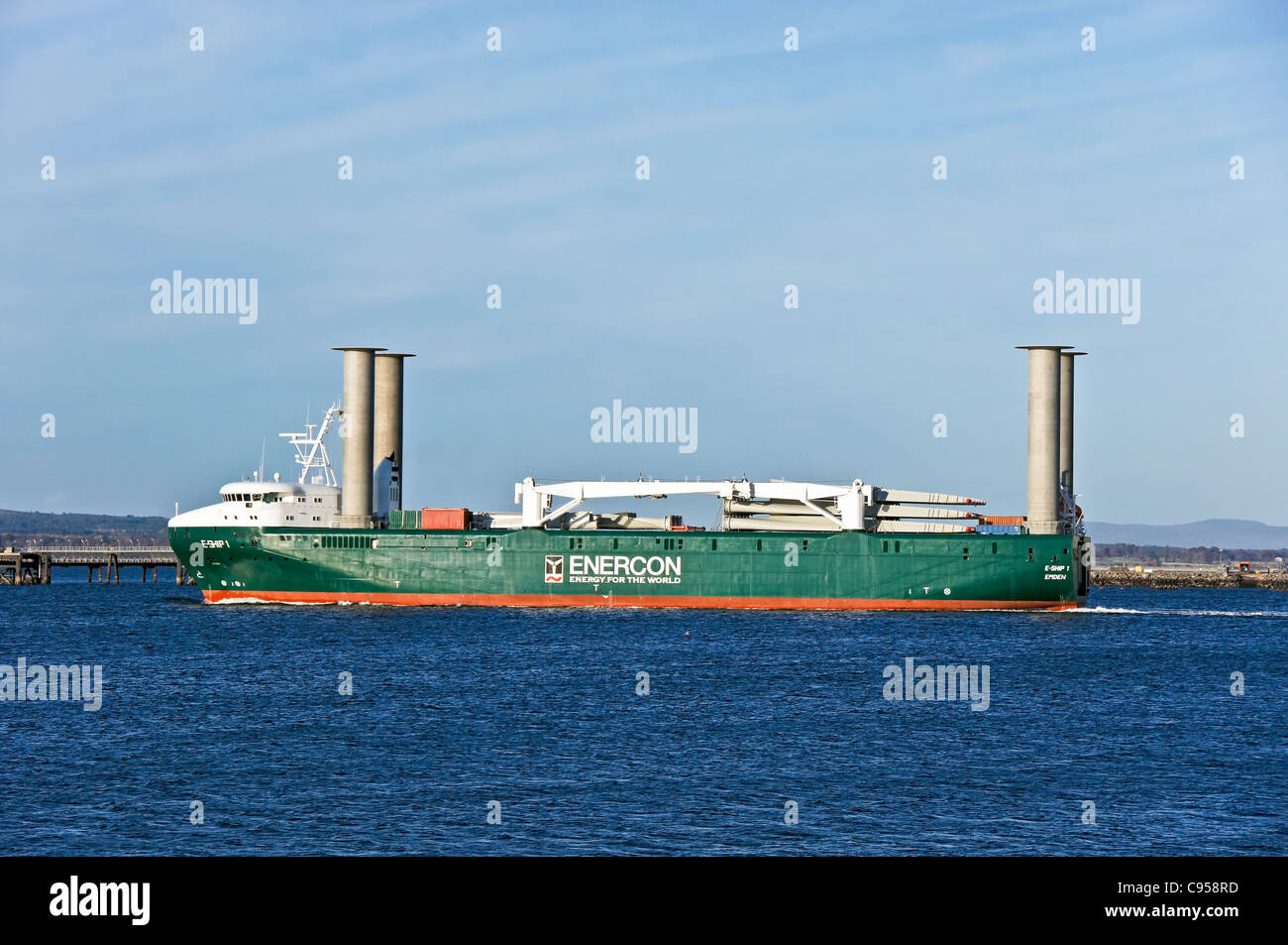 Enercon owned E-SHIP 1 makes its way past Nigg opposite Cromarty on the ...