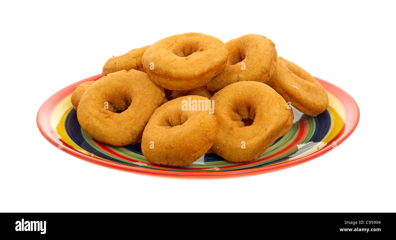 Doughnuts on plate Stock Photo - Alamy