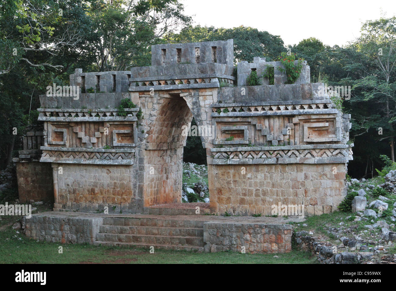 An arch in the ruins at Labna, Yucatan Peninsula, Mexico Stock Photo ...