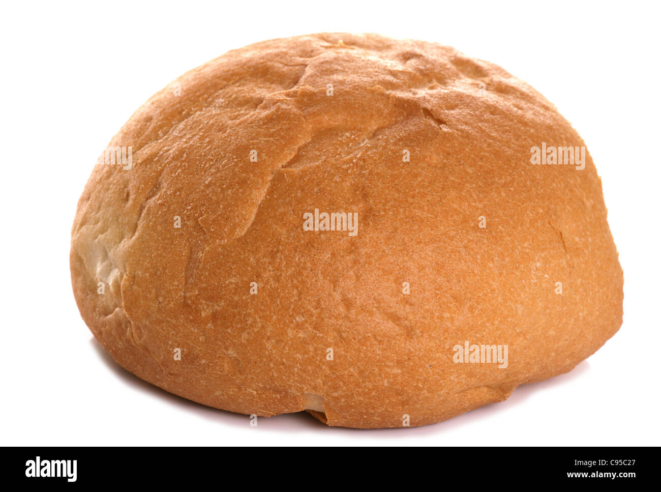 White crusty roll studio cutout Stock Photo - Alamy