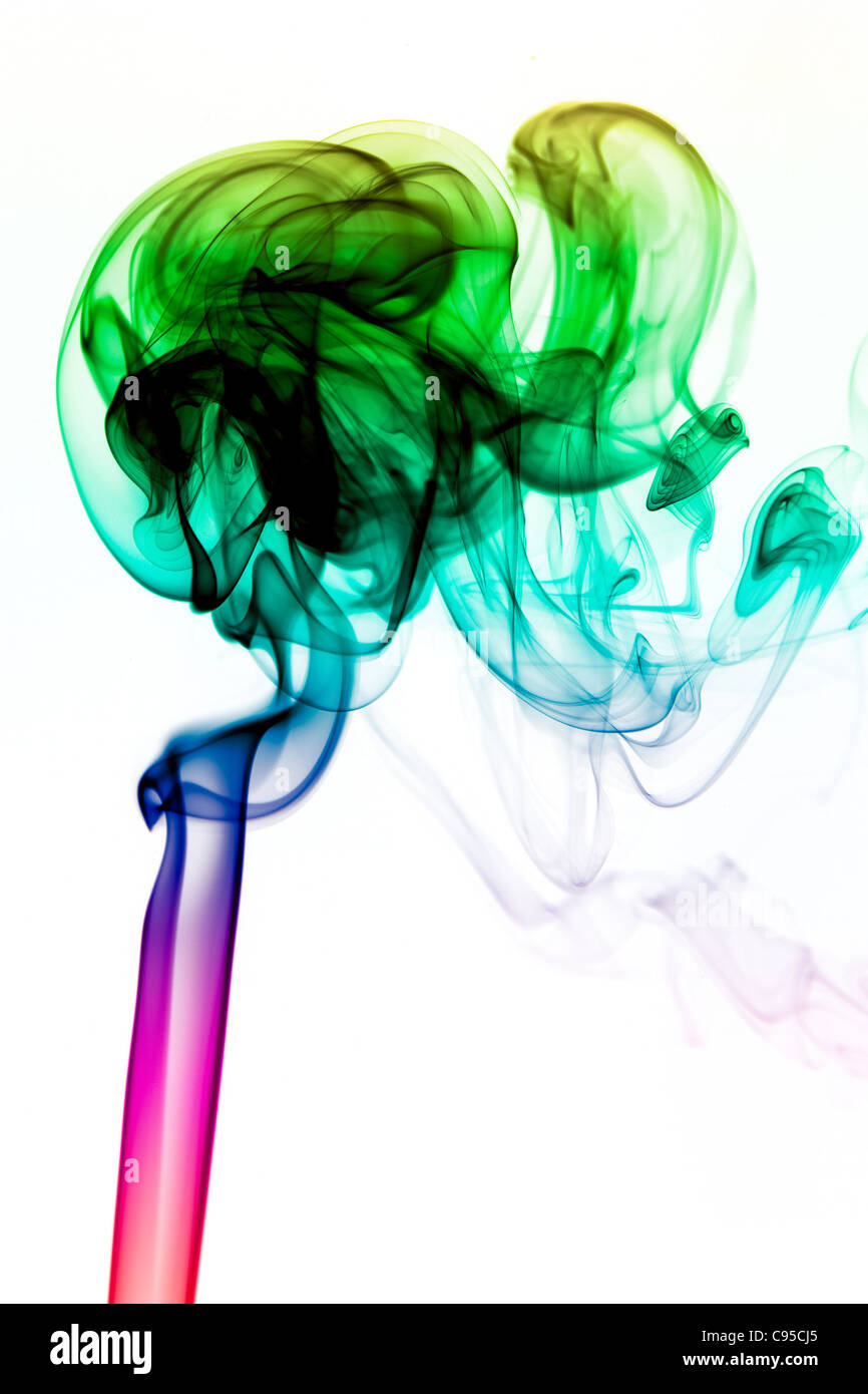 Incense stick smoke trail Stock Photo - Alamy