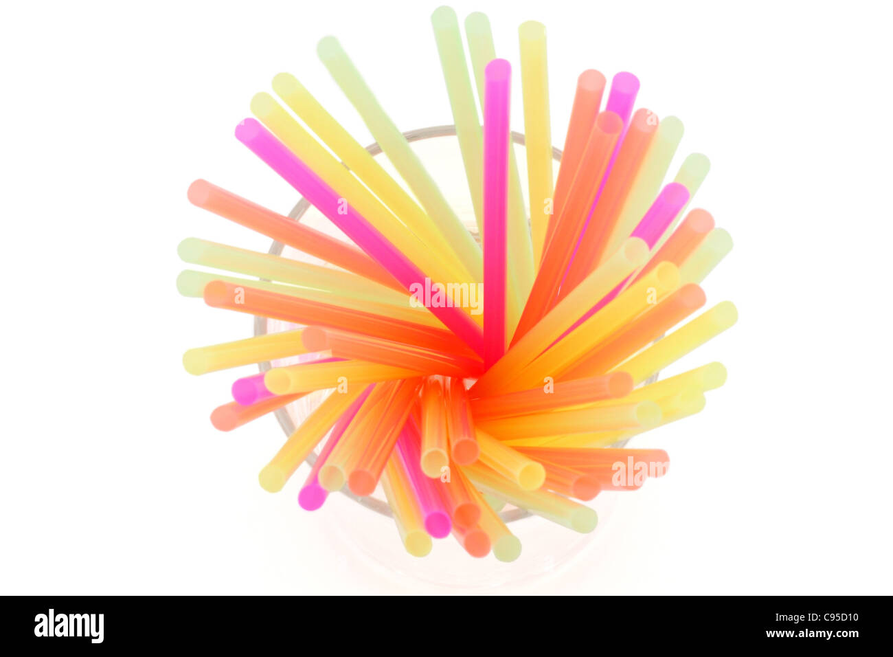 colorful straws with white background Stock Photo - Alamy