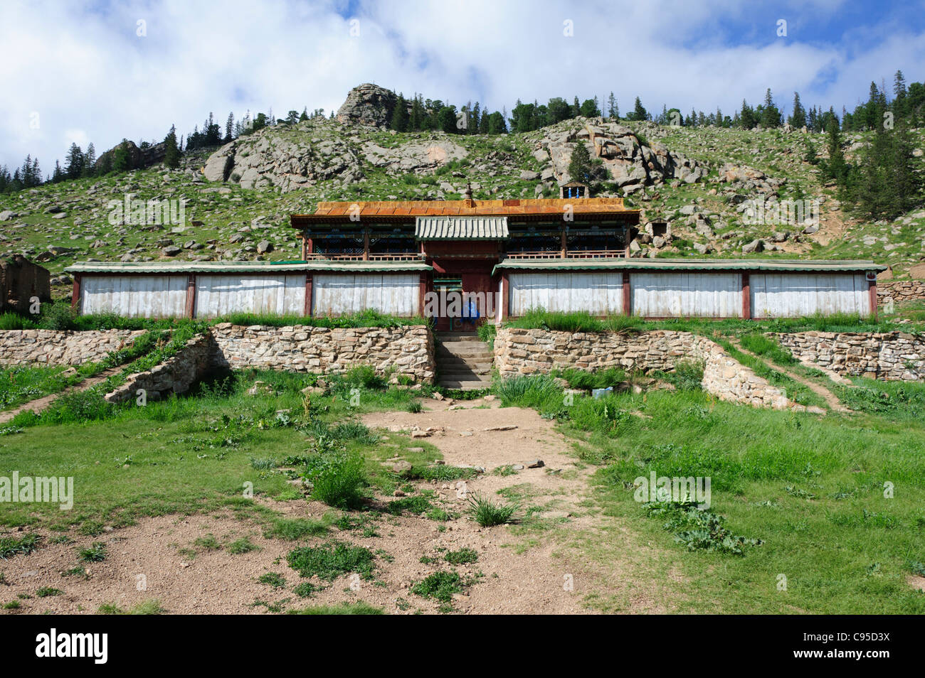 Mandshir (aka Manzshir Manzushir) monastery (khiid), Mongolia Stock ...