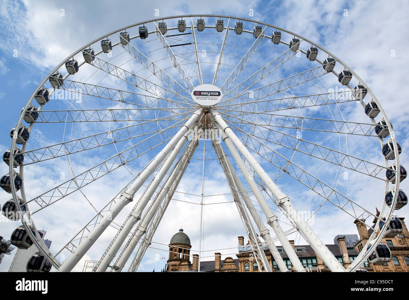 The Wheel of Manchester in Exchange Square, Manchester, England Stock ...