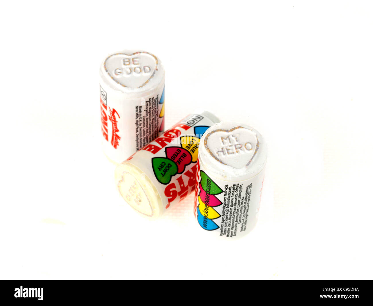 Packet of love hearts sweets hi-res stock photography and images - Alamy