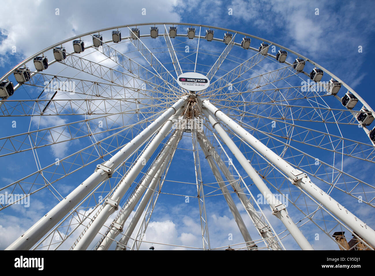 The Wheel of Manchester in Exchange Square, Manchester, England Stock ...
