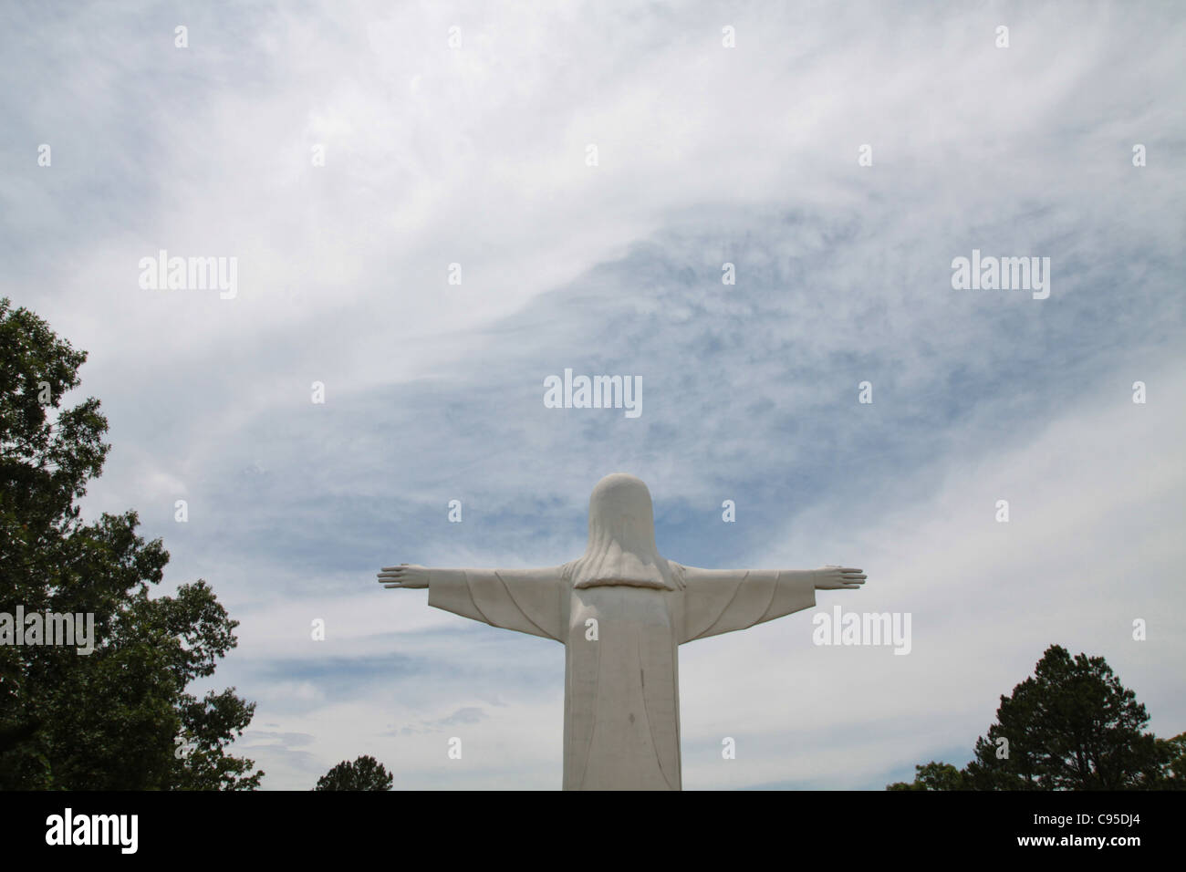 The Christ of the Ozarks statue as seen from behind Stock Photo - Alamy