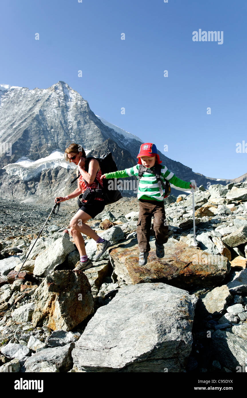 A rough mountain walk in Switzerland Stock Photo - Alamy
