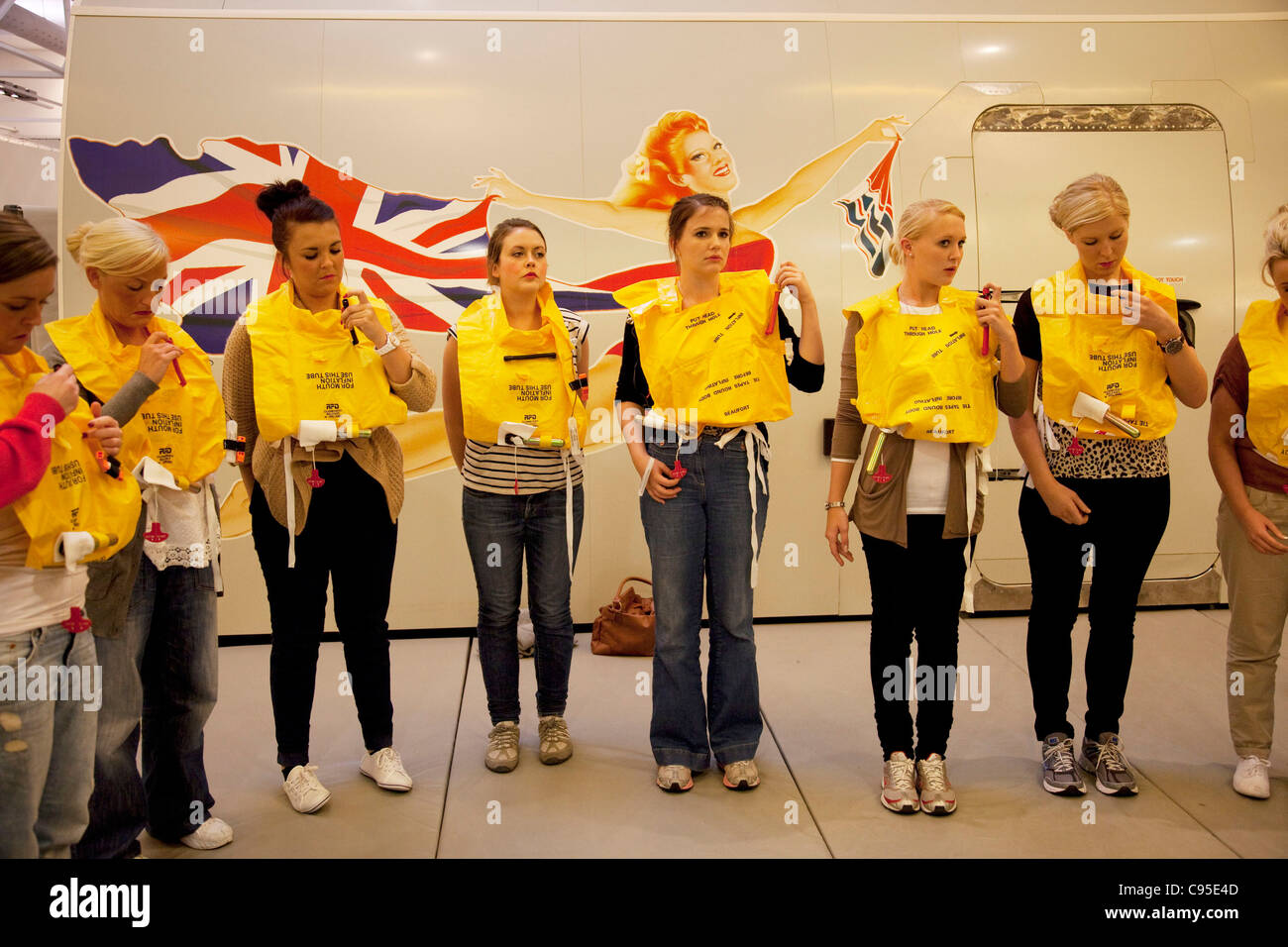 Virgin Atlantic flight attendant training at The Base training facility ...