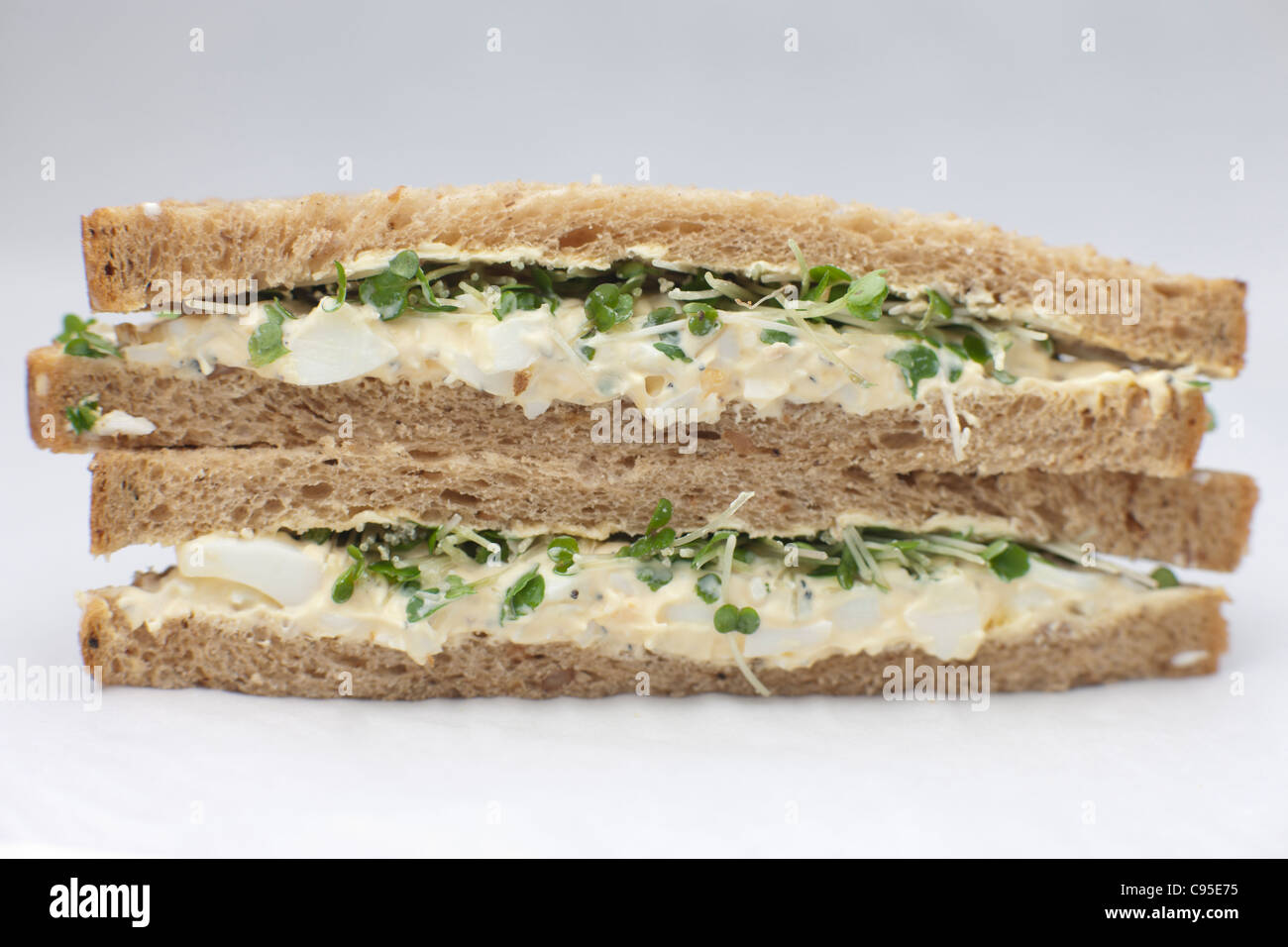 egg and cress sandwich Stock Photo - Alamy