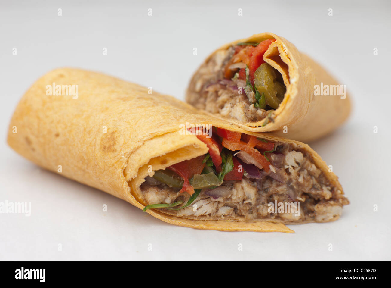 mexican chicken wrap Stock Photo - Alamy