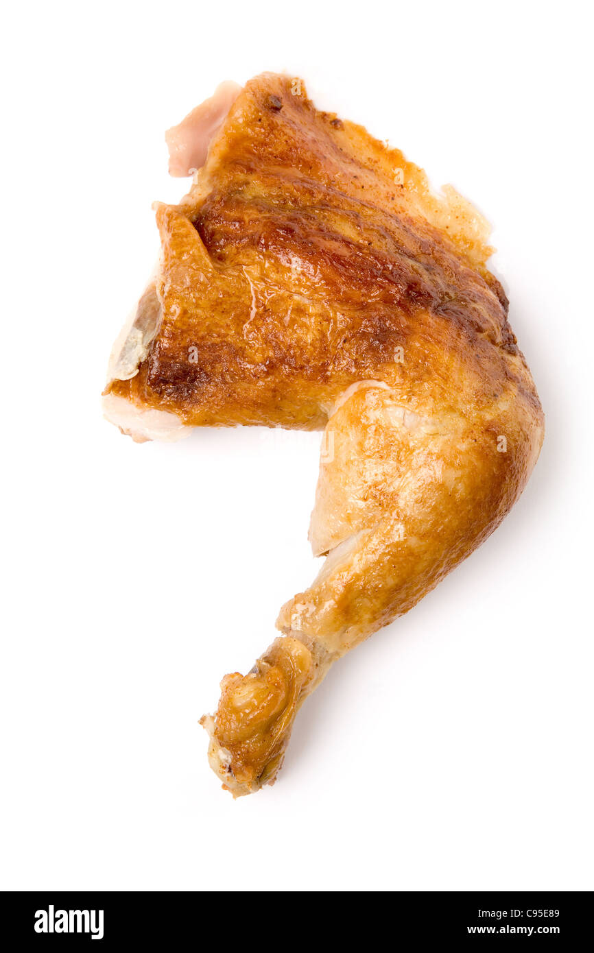 Barbecue Chicken Leg with white background Stock Photo - Alamy