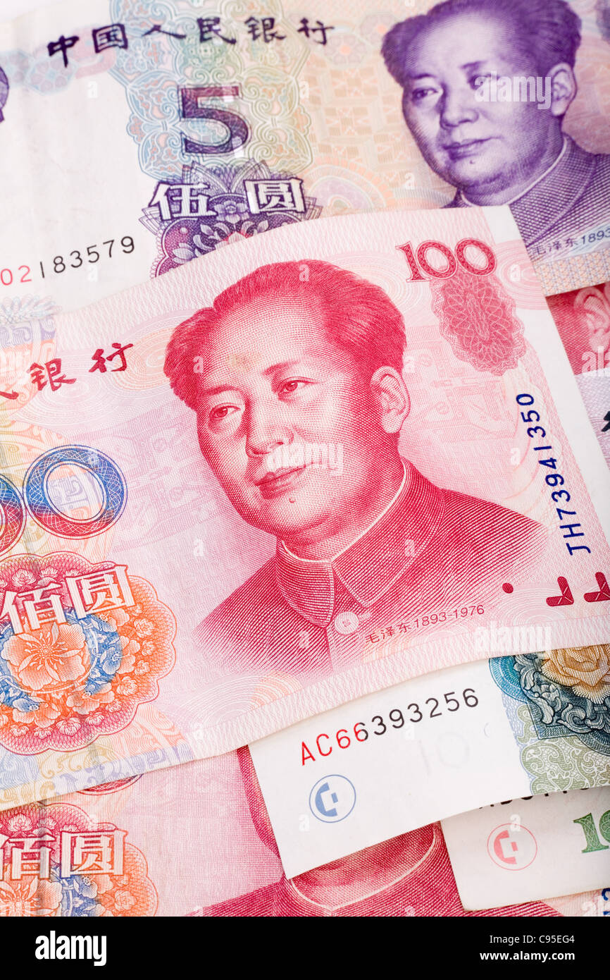 Chinese money, RMB, close up shot Stock Photo - Alamy