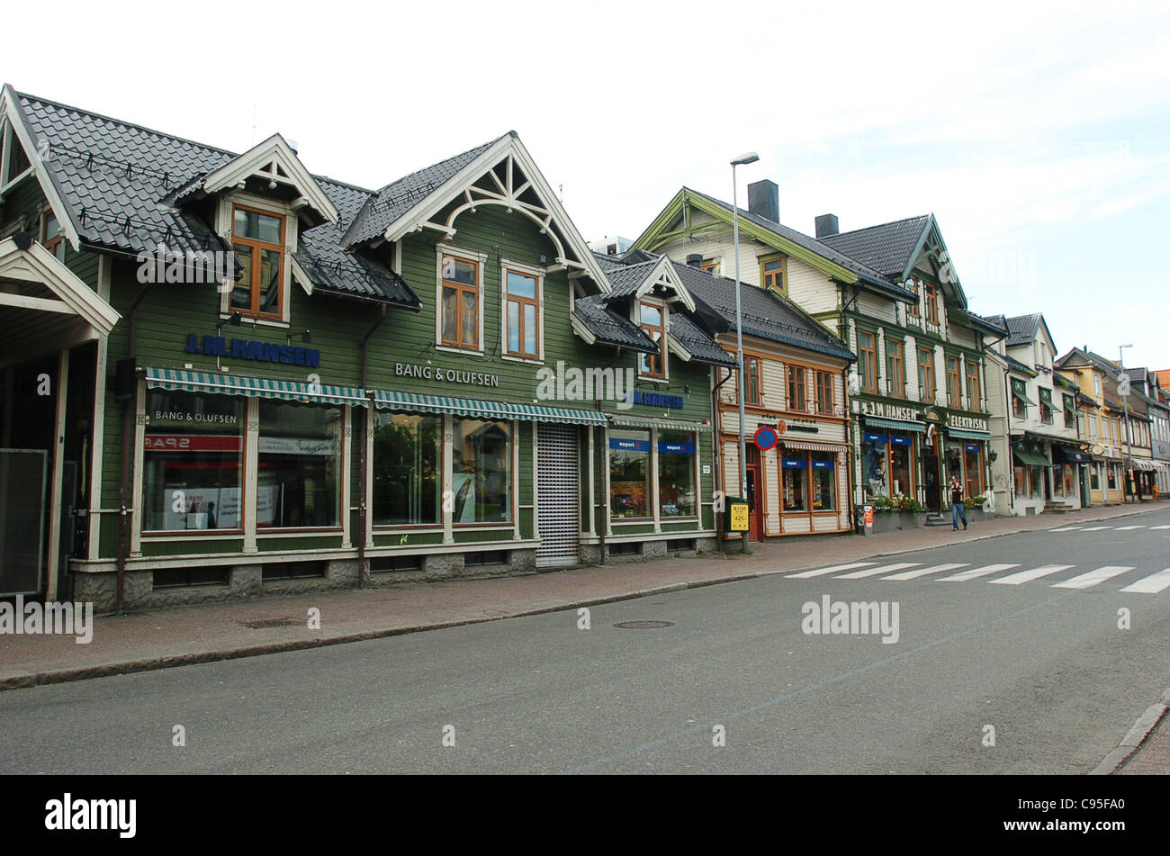 Shops in Tromso Norway Stock Photo - Alamy