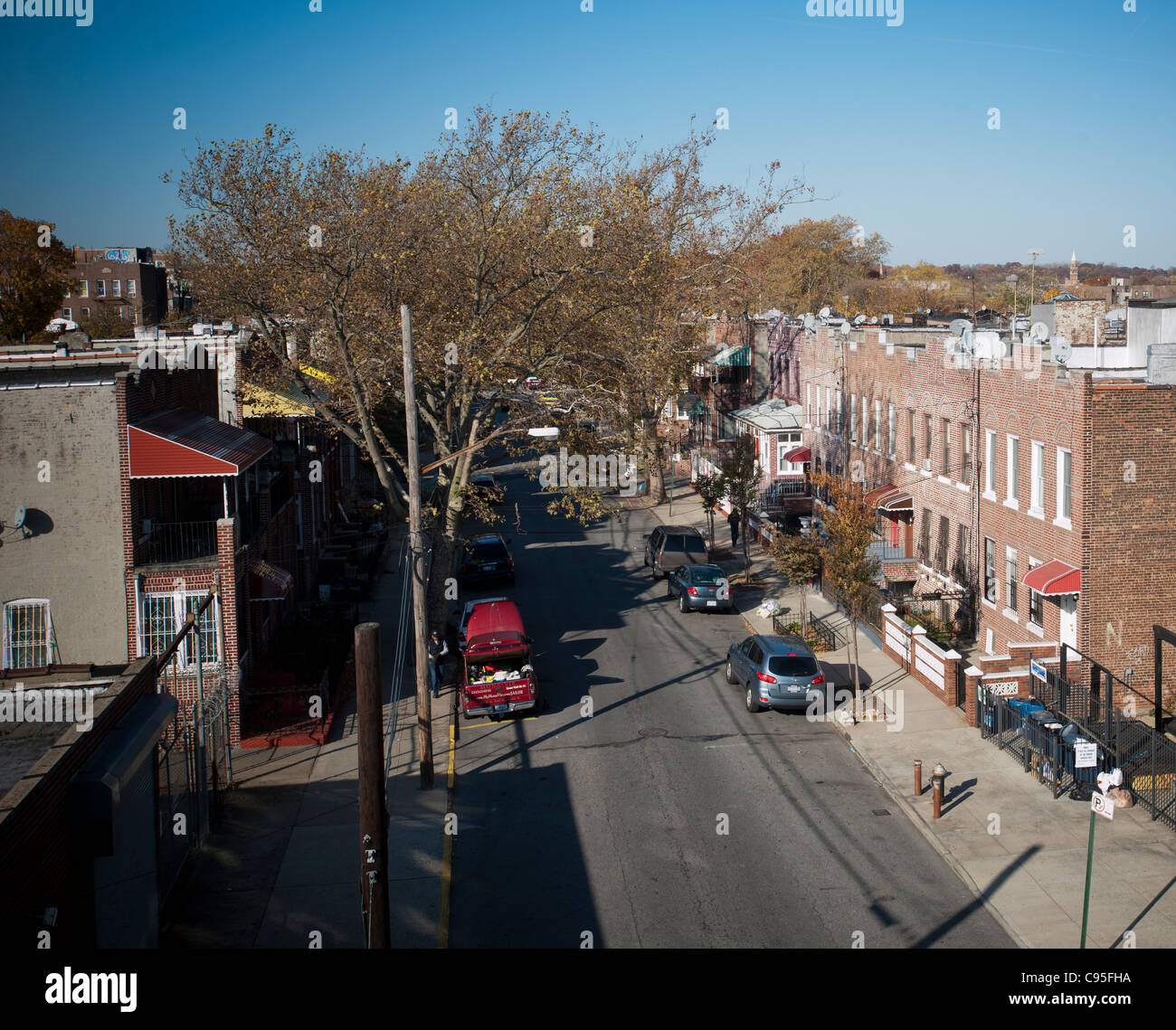 Homes in the East New York neighborhood of Brooklyn in New York are ...