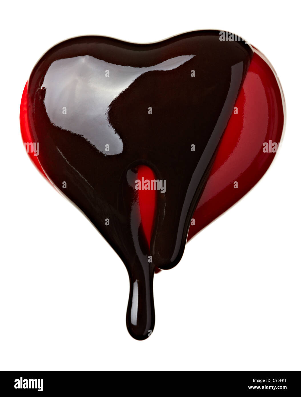Broken heart valentine chocolate heart hi-res stock photography and ...