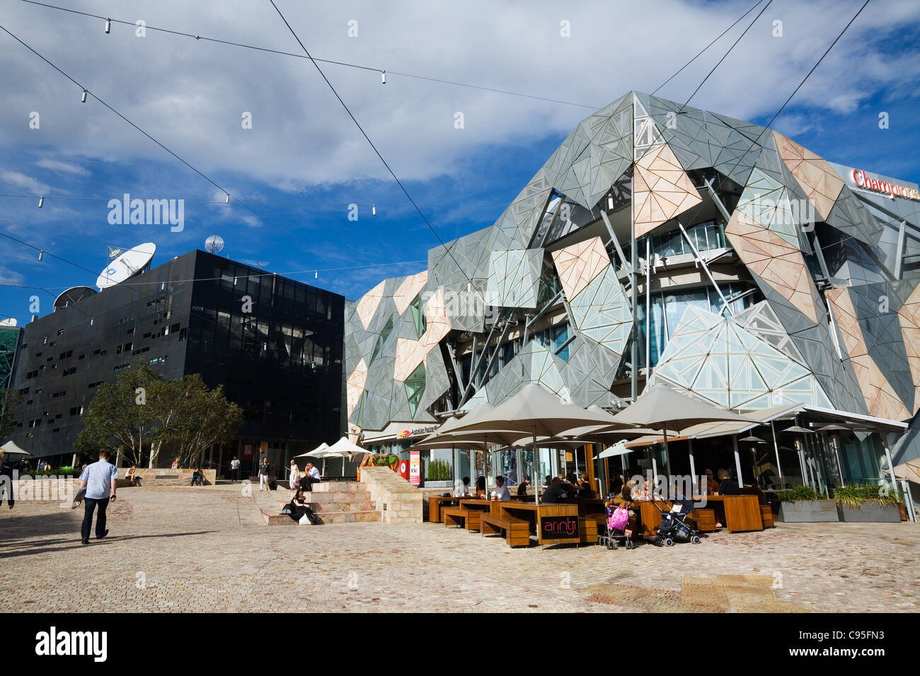 Federation Square in Melbourne, Victoria, Australia Stock Photo - Alamy