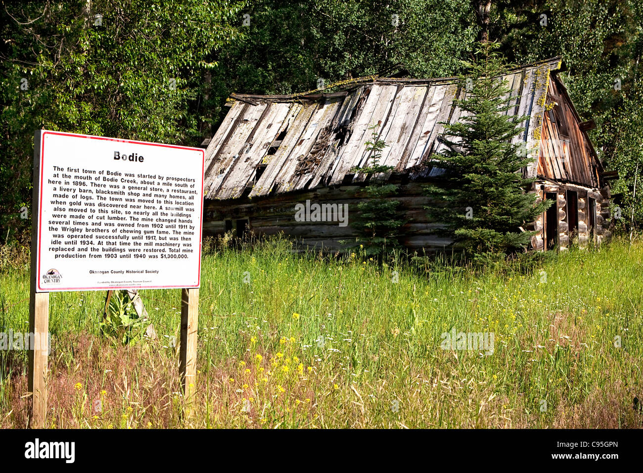 Image of the welcome sign for Bodie, Washington Stock Photo - Alamy