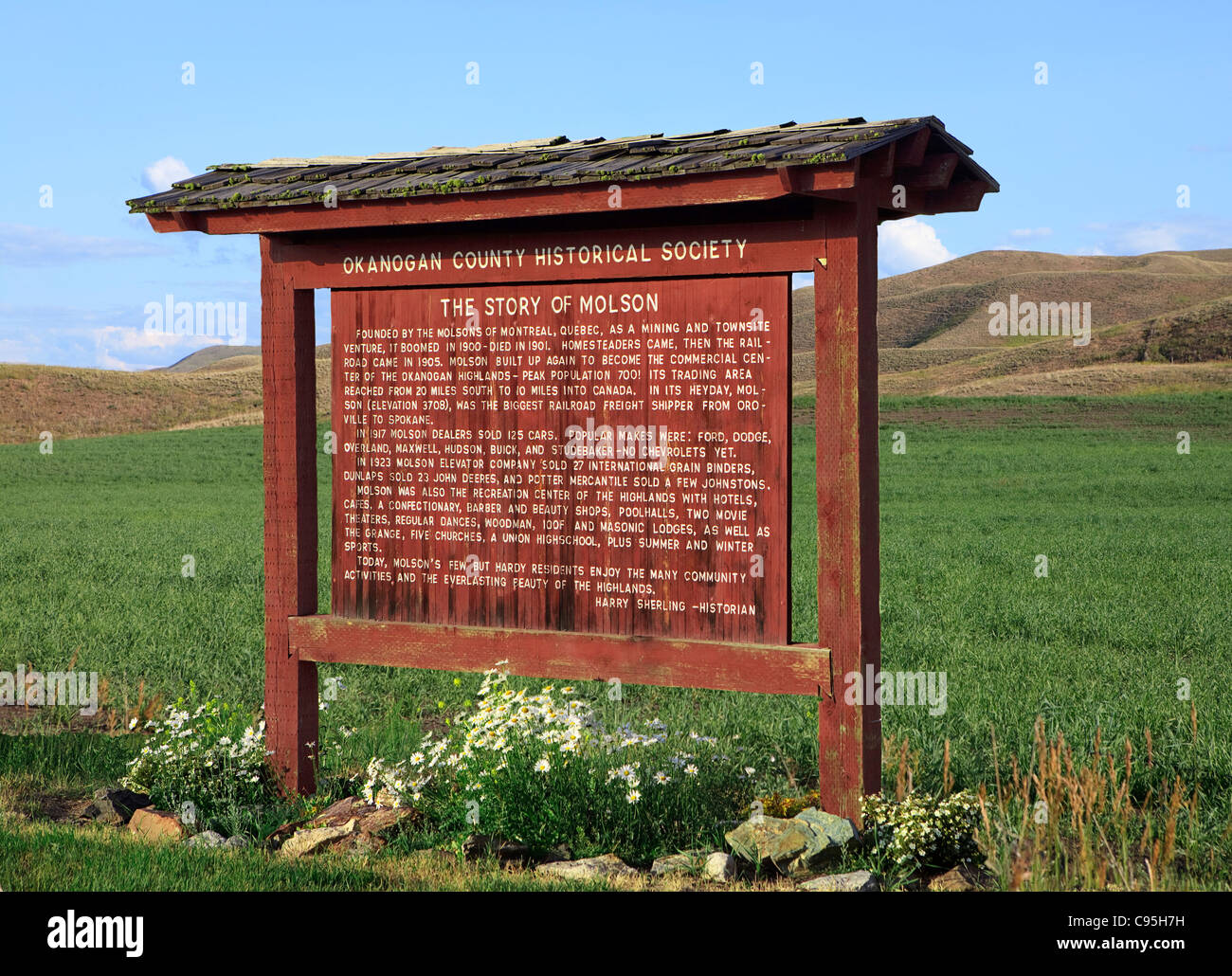 Image of the welcome sign for Molson, Washington Stock Photo - Alamy