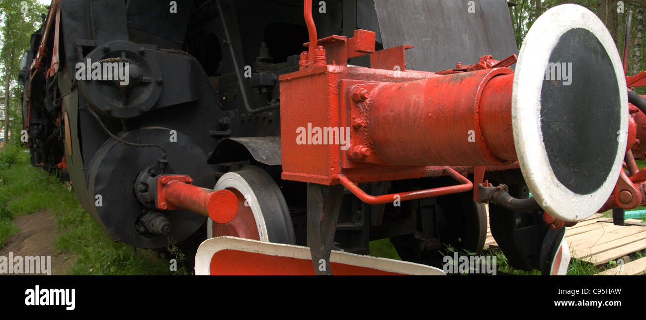 Old train bumper steam locomotive Stock Photo - Alamy
