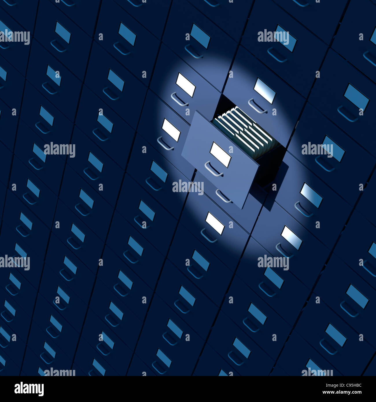 File cabinet drawer full of files close-up Stock Photo - Alamy