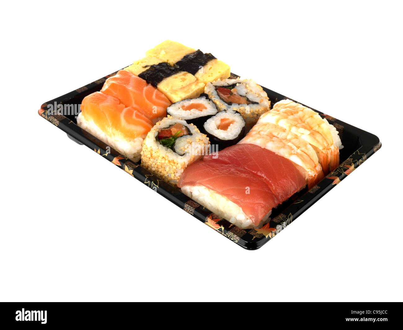 Tray of Mixed Sushi Stock Photo - Alamy