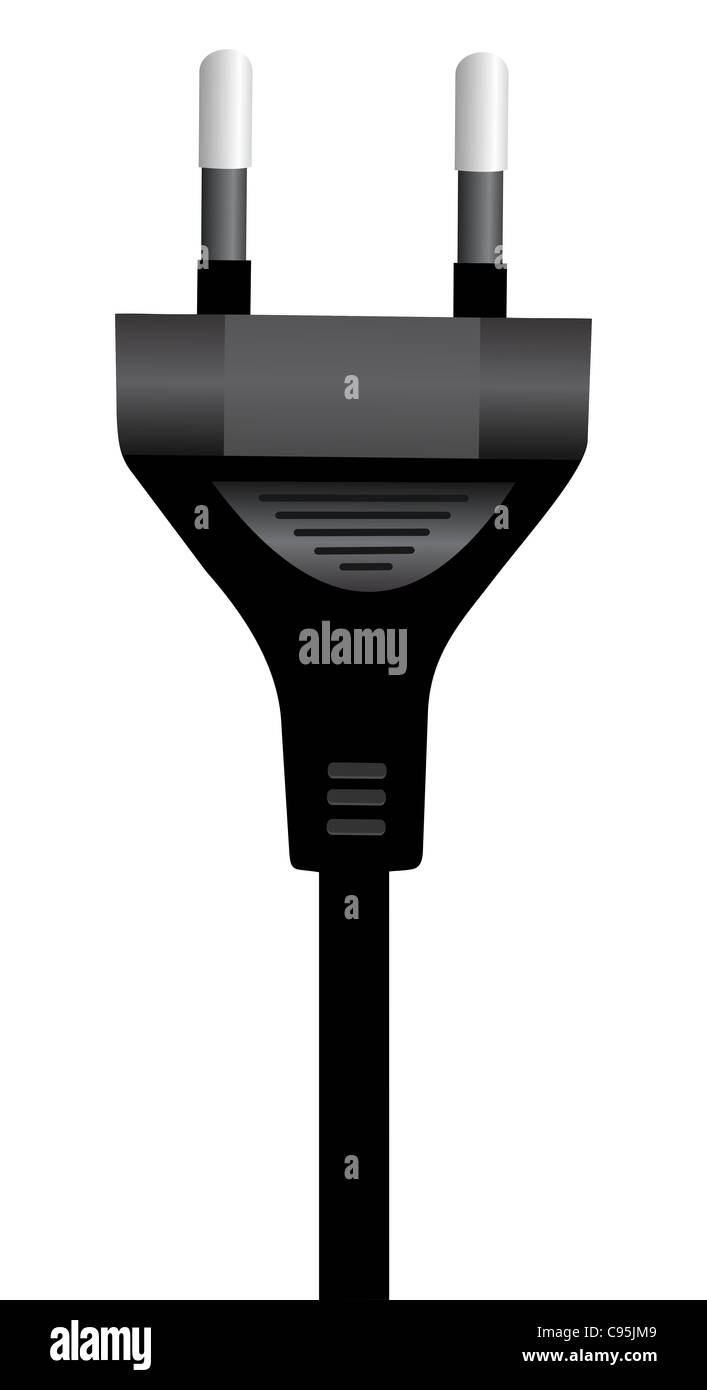 Power plug wire close up. Vector file available Stock Photo - Alamy