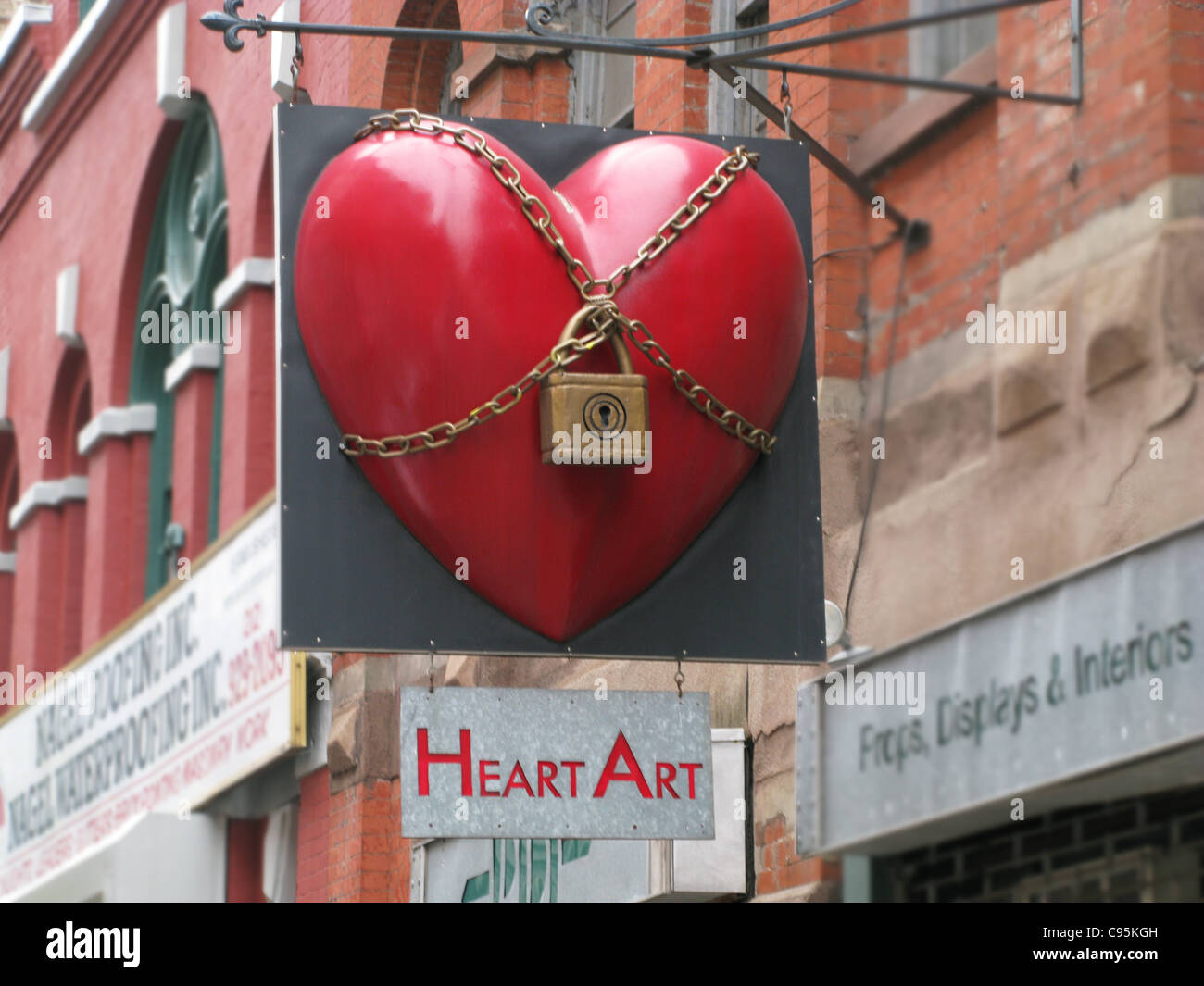 heart sign with a lock on it Stock Photo - Alamy