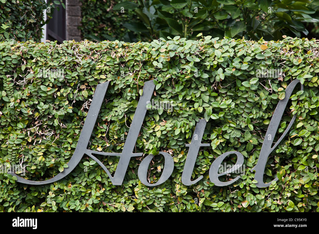 Metal Sign at Hotel San Jose in Austin, Texas Stock Photo - Alamy