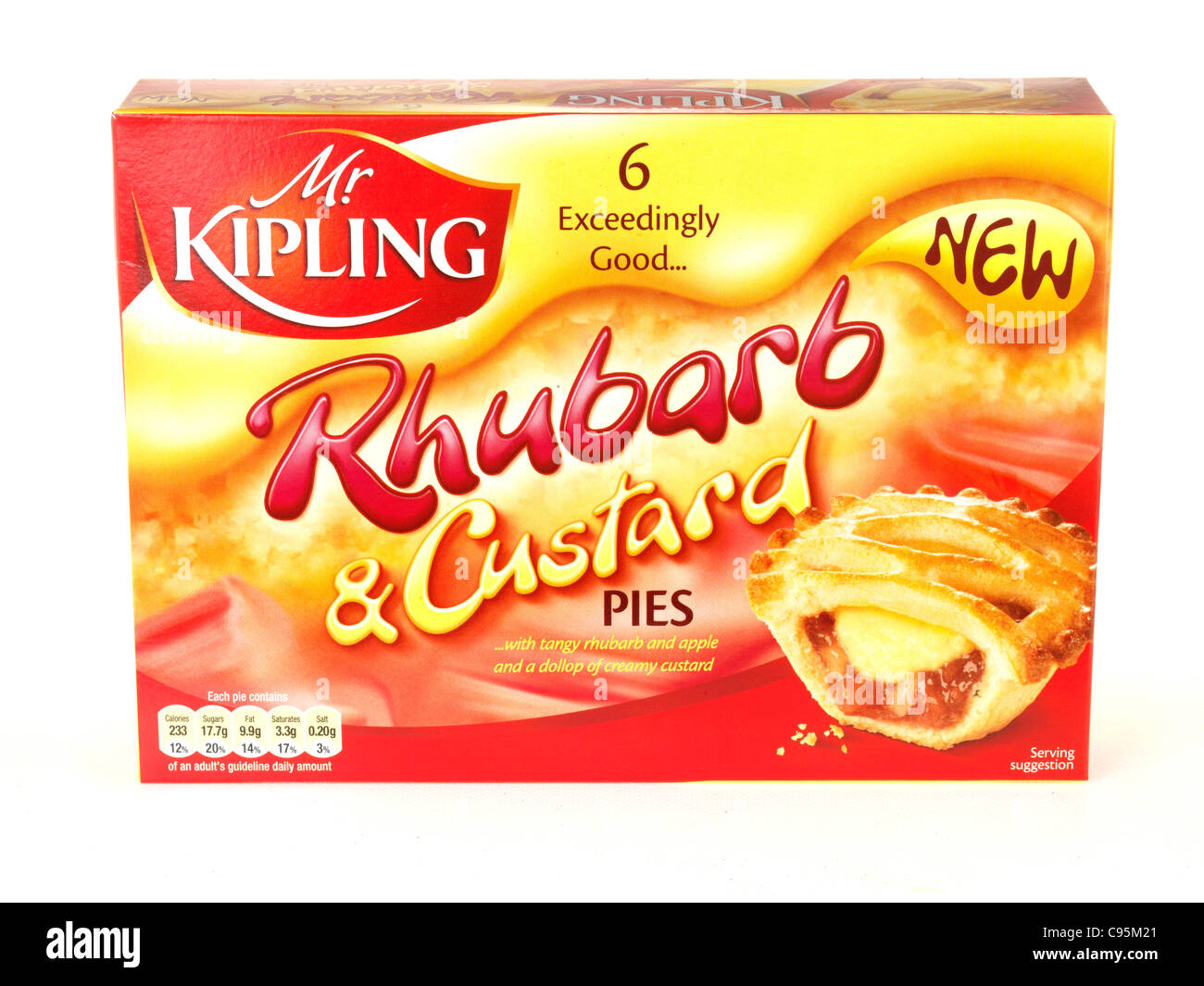 Mr Kipling Rhubarb and Custard Pies Stock Photo - Alamy