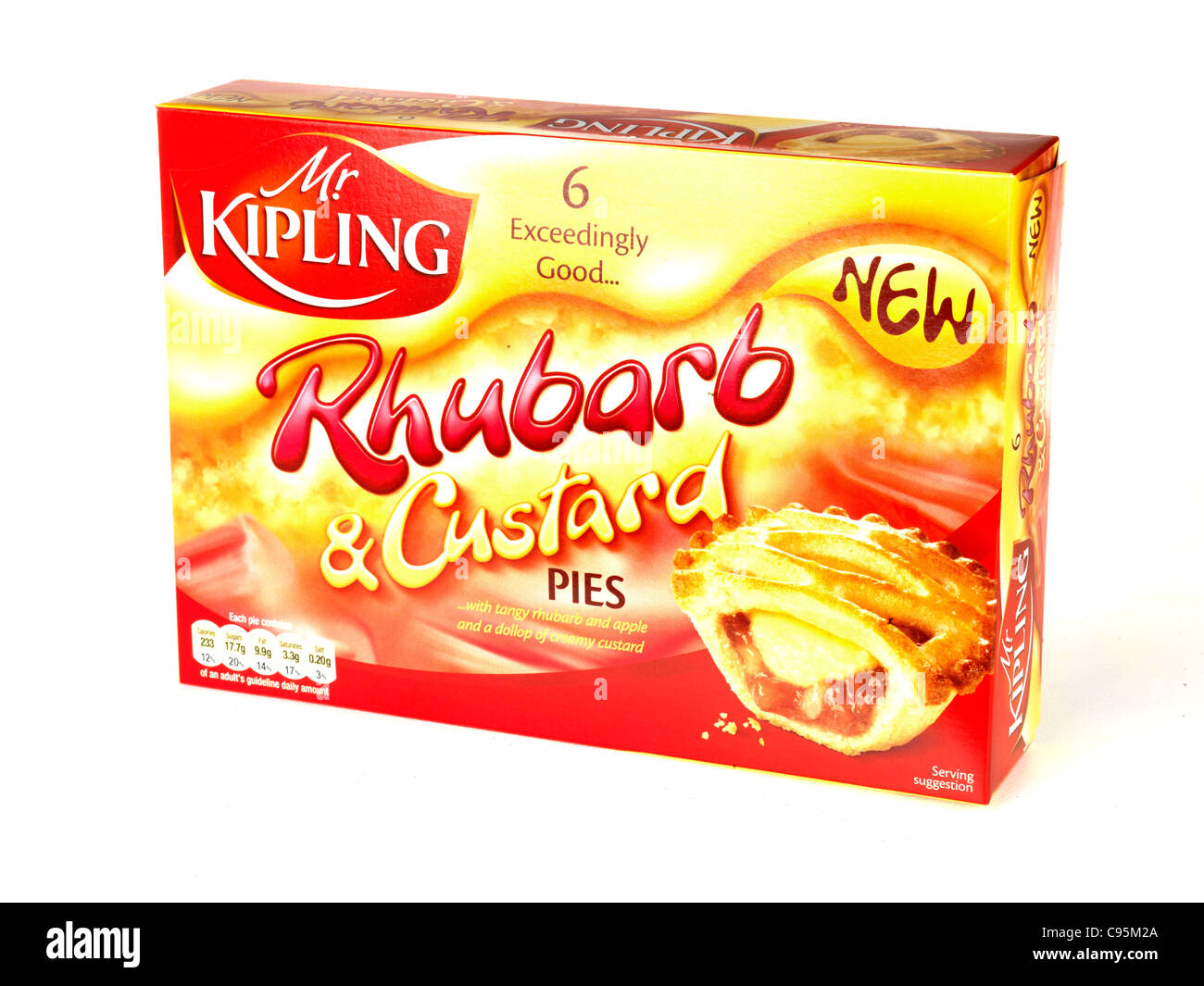 Mr Kipling Rhubarb and Custard Pies Stock Photo - Alamy